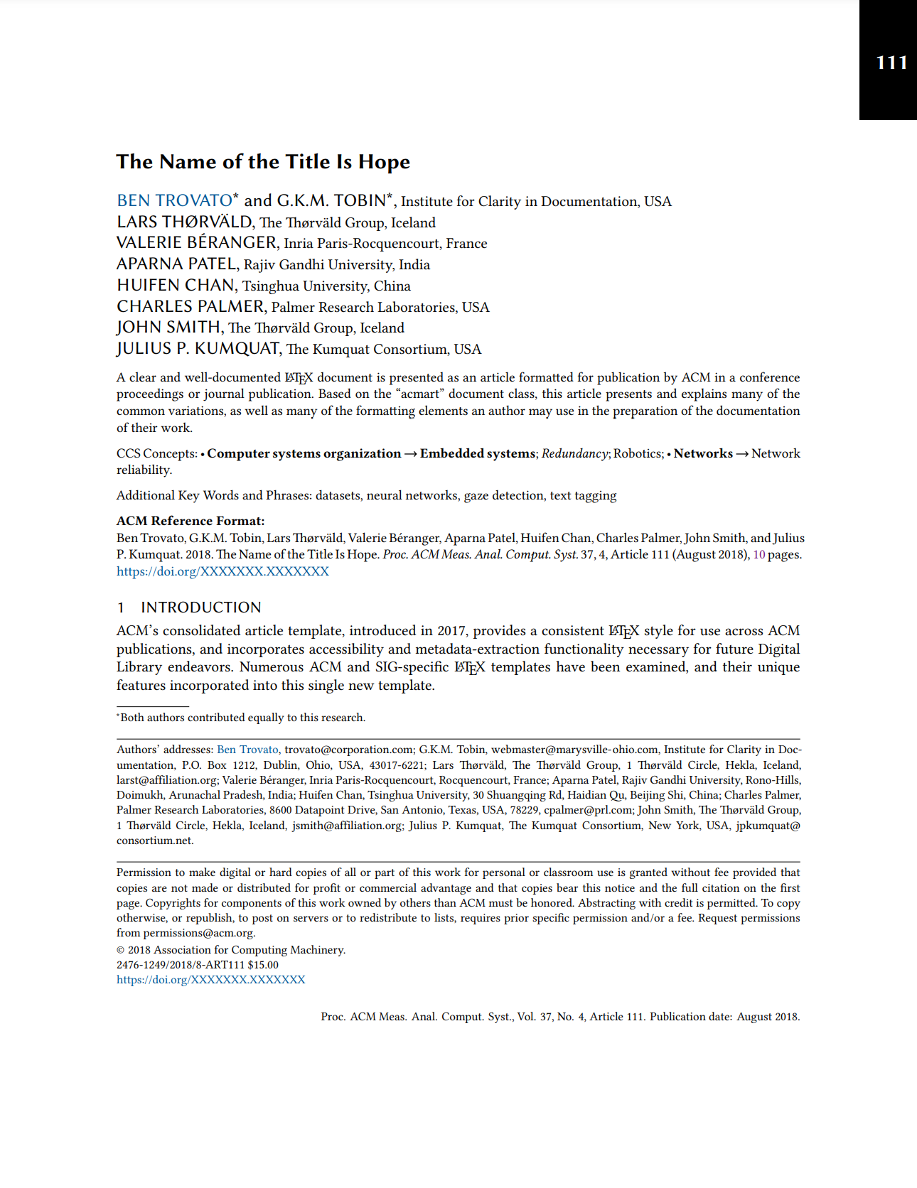 acm 期刊模板 - TeXPage